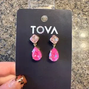 TOVA | Jewelry | Tova Mini Estelle Earrings In Ultra Fuchsia | Poshmark